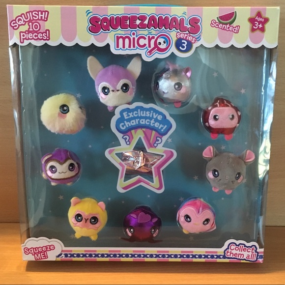 Squeezamals | Toys | Micro Series 3 Squeezamals Micros Box Bundle Plush ...
